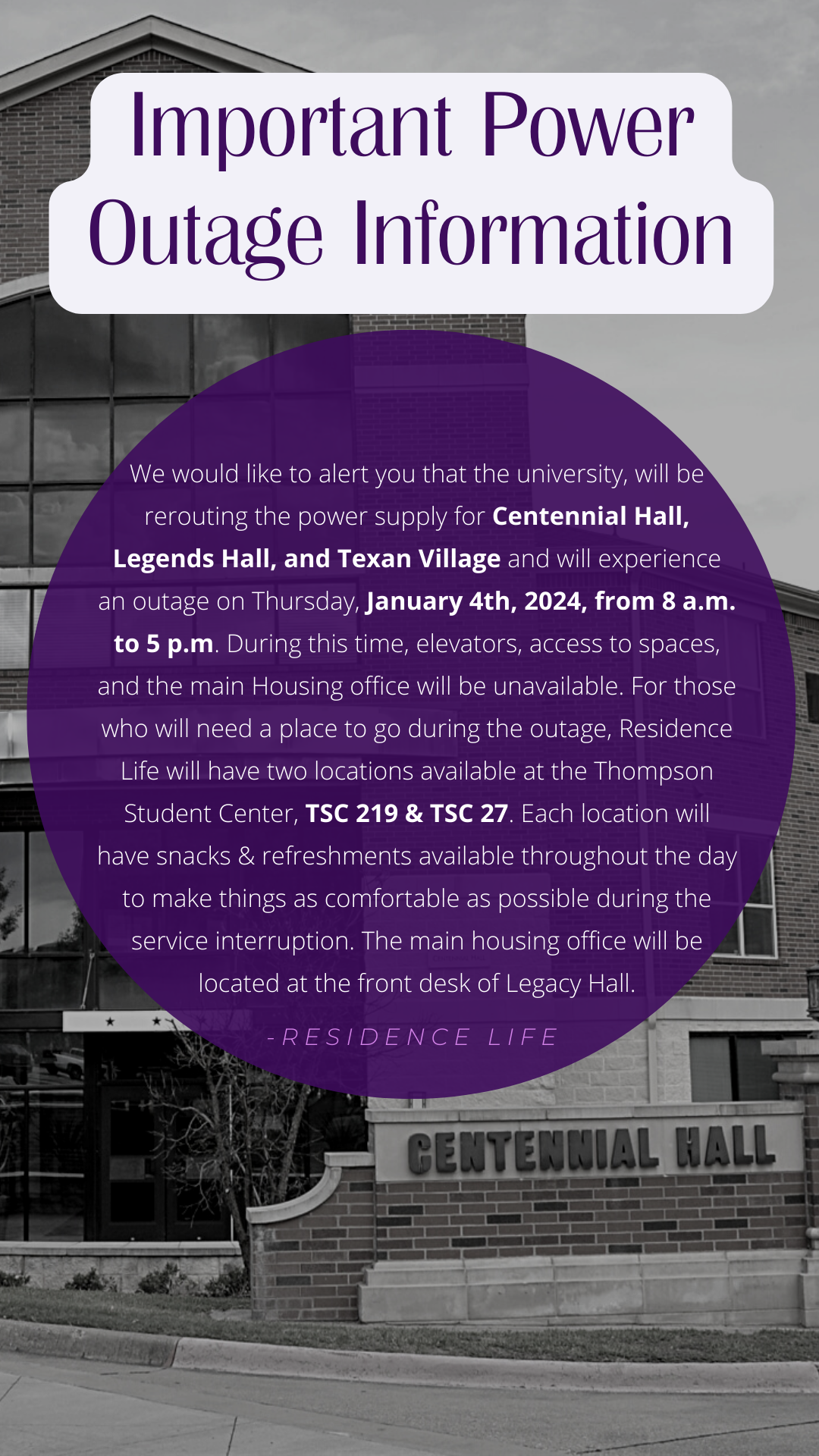 Residence | The Tarleton State University Parent and Family Experience